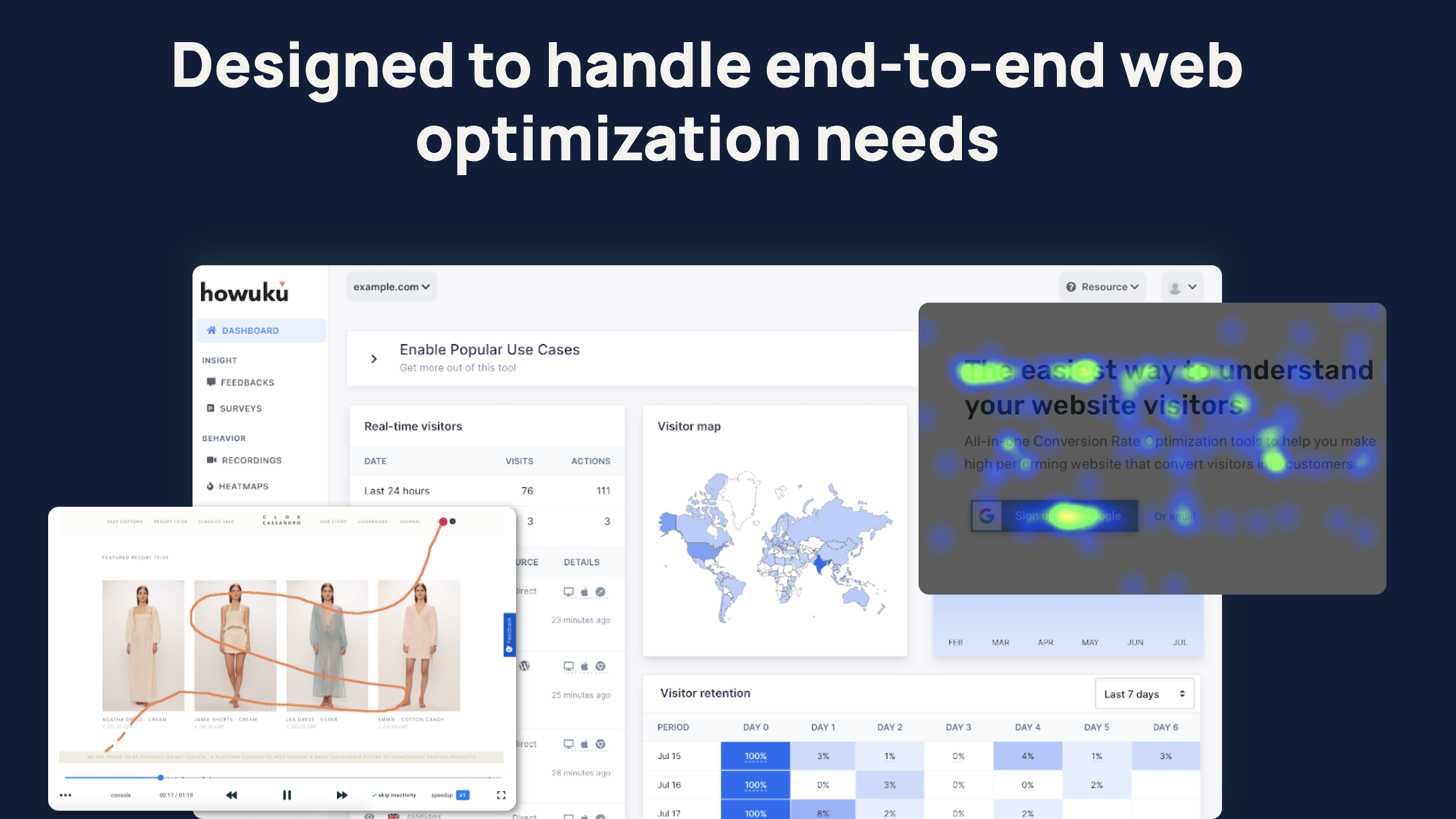 Dynamic Website Heatmap | Web Optimization Howuku